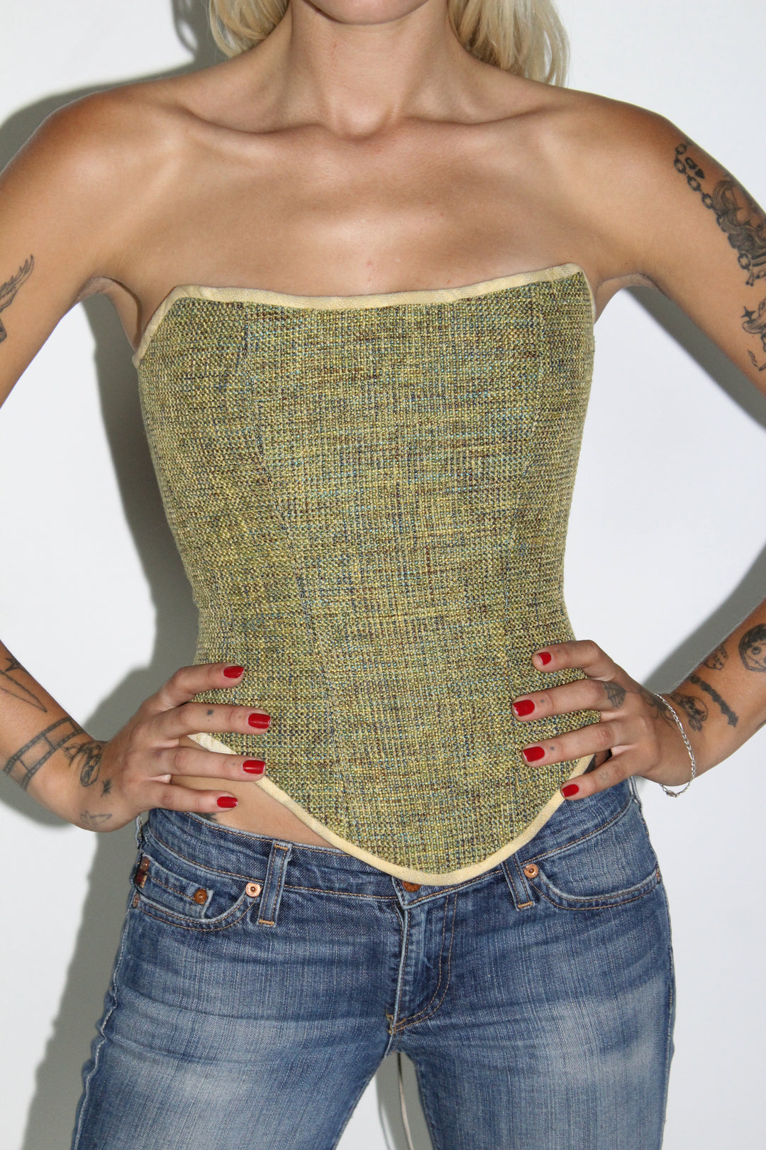 THE ATELIER CORSET: TWEED - Women's Tops - DENIMCRATIC